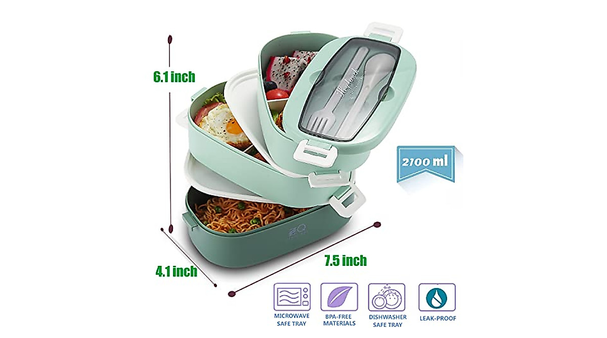 ZZQ Classic Stackable Bento Box - Stylish & Functional