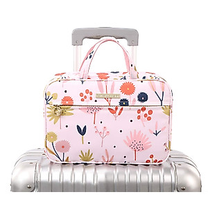 Lychii Hanging Toiletry Bag for Women, Travel Makeup Organizer Cosmetic Case for Bathroom Shower, Large - Floral Printed
