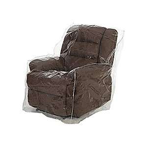 Swanna Plastic Recliner Furniture Cover – Clear Moving Bag for Couch, Heavy Duty Waterproof Cover Pets | Cat Scratching Protector,Plastic Chair Cover 42" BH x 25" AH x 36”W x 40”D (Armchair-1 Pack)