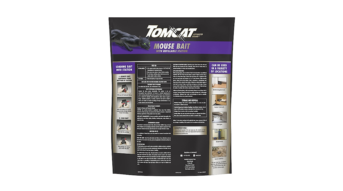 Tomcat Advanced Mouse Bait - Refillable Station & Refills