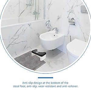 Step Stool Bathroom Footstool Foldable Toilet Stool Household Step Stool Toilet Stool Household Step Stool Potty Training Stool Foot Black