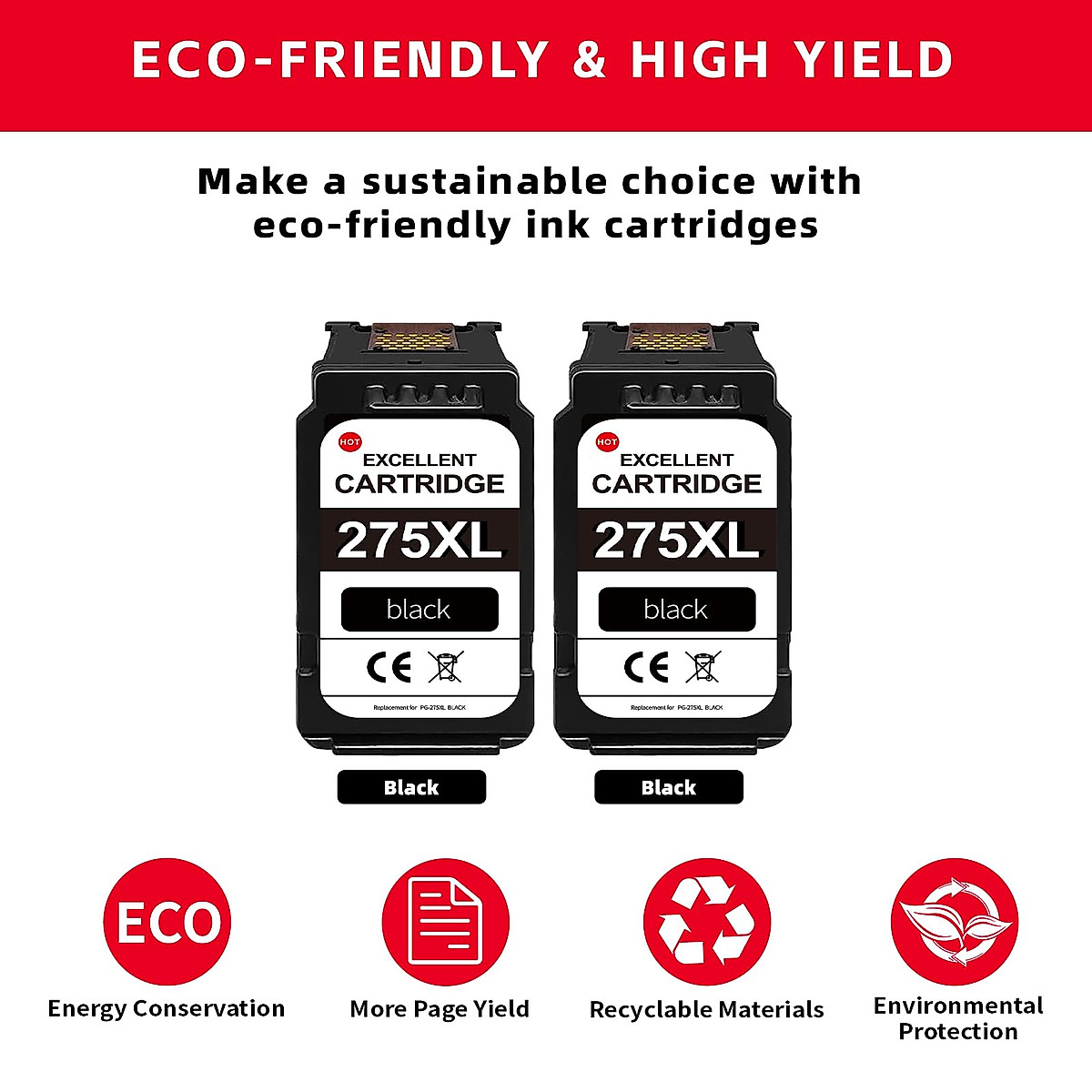 V-Surink High-Yield 245XL 246XL Ink Cartridge Replacement for Canon PG-245XL CL-246XL Compatible with Pixma MX490 MX492 MG2522 TS3122 TS3322 TS3320 TR4500 TR4520 TR4522 MG2500 Printer (1Black 1Color)