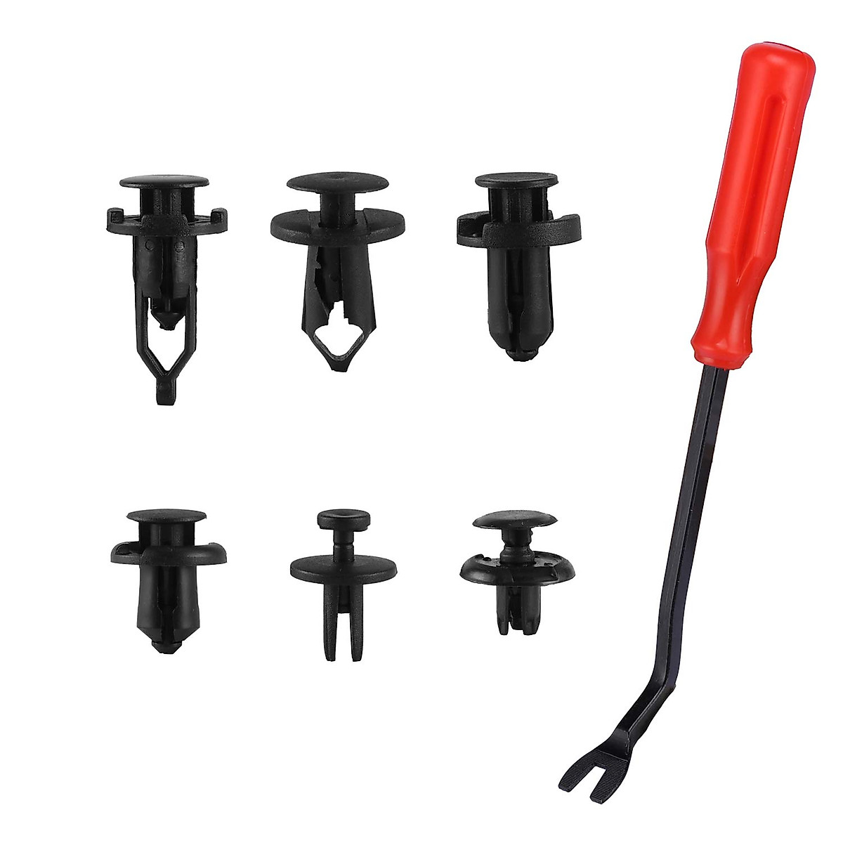 LivTee 120pcs Retainer Clips Push Type Fasteners 6.3mm 8mm 9mm 10mm Expansion Screws Replacement Kit Bumper Push Rivet Clips with Remover Tool