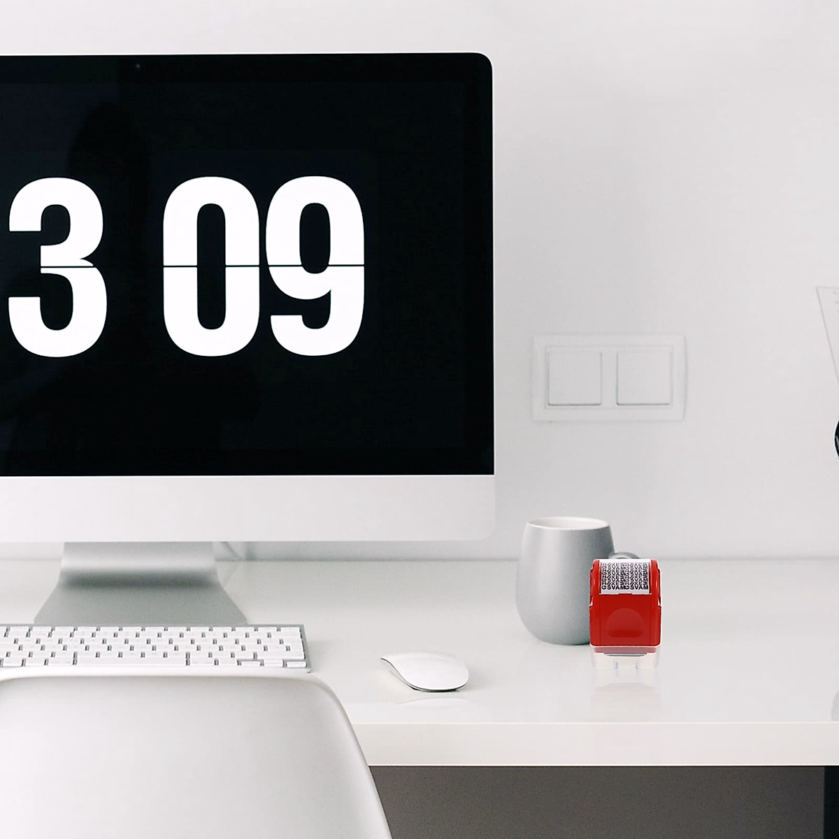 Tofficu 1pc Confidentiality Seal Postage Stamps Anti Stamp Personal Information Stamp Address Blocker Stamp Paid Stamp Identity Guard Stamp Guard Your Roller Plastic Letter Opener Red