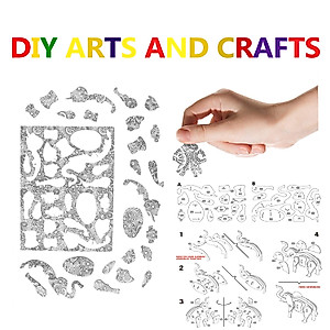 DDMY 6 Pack 3D Coloring Puzzle Set, Art Coloring Painting Puzzle for Kids Age 7 8 9 10 11 12, Fun Creative DIY Toys for Girls Boys