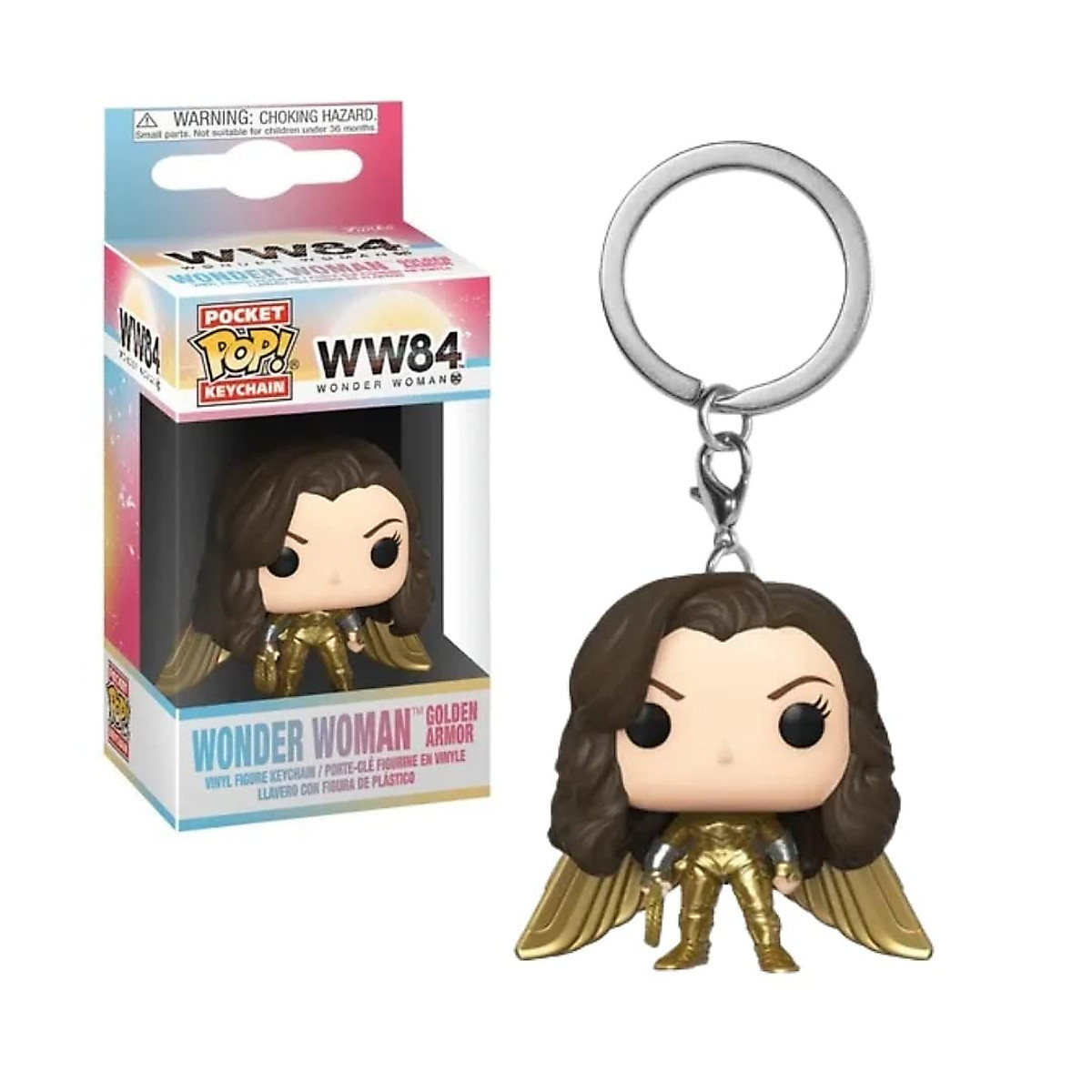 Funko Pop! Keychain: Wonder Woman 1984 - Wonder Woman Hold No Helmet, Multicolor