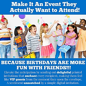 Fort Battle Video Gaming Birthday Party Invitations, 20 5x7 Fill In Cards with Twenty White Envelopes by AmandaCreation Video Gaming Party Supplies