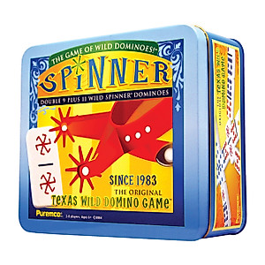 University Games | Spinner Game of Wild Dominoes in On-the-go Travel Tin , for 2 to 8 Players Ages 6 and Up