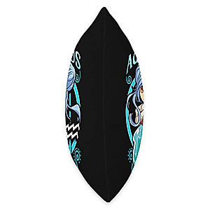 Aquarius Gift Women Girls Mom Aunt Sister Kids Aquarius Chibi Zodiac Sign Horoscope Kawaii Manga Cute Girly Throw Pillow, 18x18, Multicolor