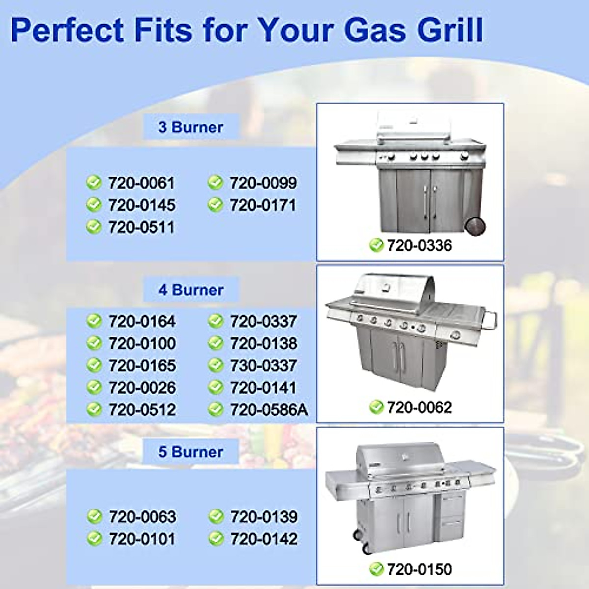 Aibabcue Gas Grill Heat Shield Replacement Parts for Jenn-Air 720-0099, 720-0336, 720-0171, 720-0511, 720-0061 Grill Model, Stainless Steel Heat Plate Tent, Grill Burner Cover for Jennair 720-0099