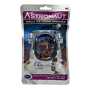 Astronaut Foods Freeze-Dried Ice Cream Sandwich, NASA Space Dessert, Vanilla, Bulk 50Count