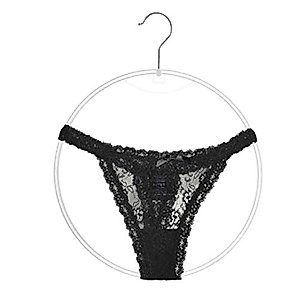 WellieSTR 10PCS Thong Underwear Display Ring Hanger 12", Plastic Round Circle Loop Hook Bikini Swimwear Lingerie Brief Display Hoop Rack Holder