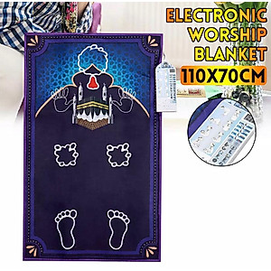 Electronic Adult/Children Educational Interactive Prayer Mat-Islamic, Smart Intelligent Muslim Prayer mat, Dark Blue