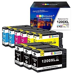 GPC Image Compatible Ink Cartridge Replacement for Canon 1200XL PGI-1200 XL 1200XL to use with MAXIFY MB2720 MB2320 MB2700 MB2120 MB2020 MB2350 Printer Tray (Black, Cyan, Magenta, Yellow)