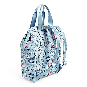 Vera Bradley Women's Recycled Lighten Up Reactive Backpack Cooler Lunch Bag, Gray Heather, One Size US