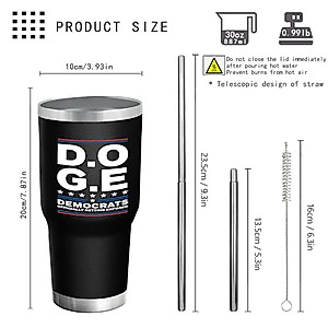 D.O.G.E Democrats Officially Getting Exposeds Funny Political Tumbler With Lids For Friends