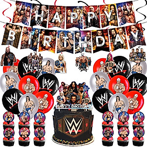 Wrestling Birthday Party Decoration, Wrestling Boxing Match Party Supplies