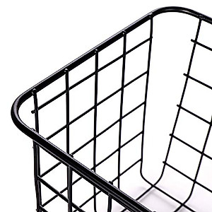 XINFULL 8 Pack Wire Storage Baskets Household Metal Wall-Mounted Containers Organizer Bins for Kitchen Bathroom Freezer Pantry Closet Laundry Room Cabinets Garage Shelf, 4 Large 4 Medium
