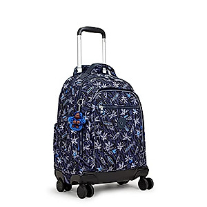 Kipling New Zea 15" Printed Laptop Rolling Backpack Surf Sea Prt