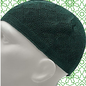 Kapobia Kufi Hats for Men, Muslim Clothes for Men,0 Breathable Skull Beanie, Crochet Cap, Handicraft Taqiyah, Cufi, Kufe (10 Pieces, Mixed Colors)