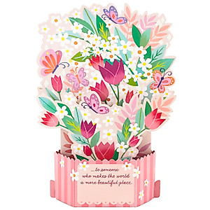 Hallmark Paper Wonder Musical Pop Up Birthday Card with Motion (Butterflies and Flowers)