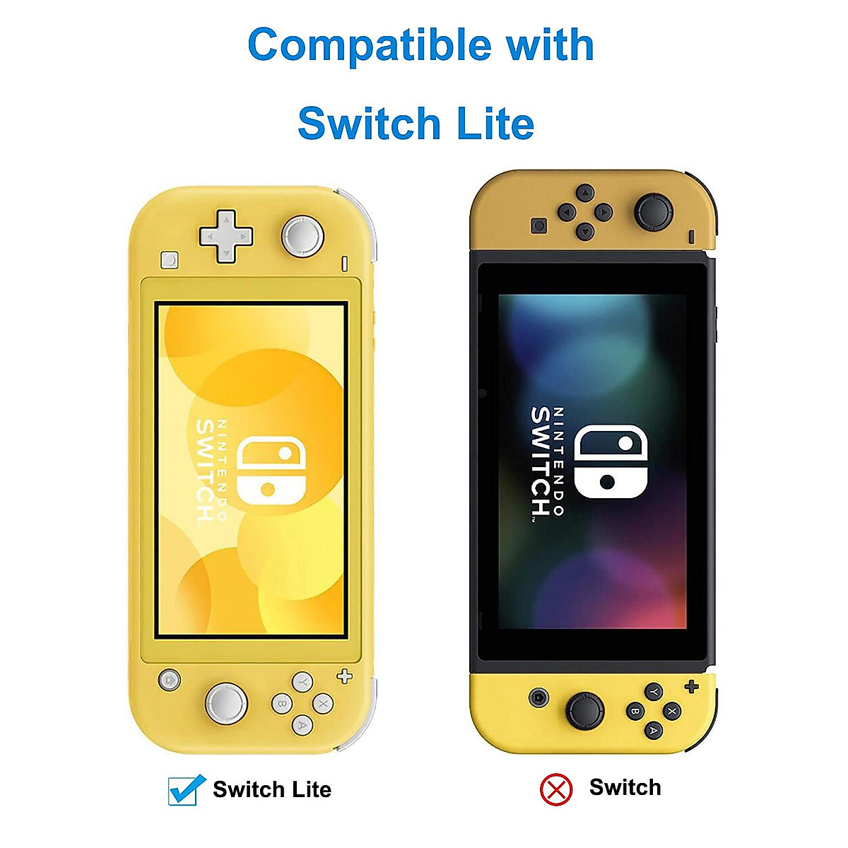 Entwth Anti Blue Light Tempered Glass Screen Protector[2 Pack] for Switch Lite 5.5-inch[Eye Care,Relieve Eye Fatigue] Blocks Excessive Harmful Blue Light & UV 9H Anti Glare Anti-Scratches