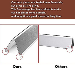 QuliMetal Stainless Steel Flavor Bars and 7637 Cooking Grates for Weber Spirit 200, Spirit E-210, E-220, Spirit S-210, S-220, Spirit II 200 Series Gas Grills with Up Front Control