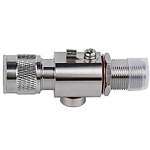 Lightning Arrestor N Type Male to Female Frequency 0-6 GHz 50 ohm, 90V Gas Discharge Tube,Lightning Protection Arrestor Converter (Lightning arrestor 6G N Male to Female)