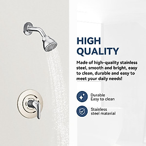 BROQIXIN 16090 Escutcheon Replacement for Moen Chateau Collection,Compatible with One-Handle Tub and Shower Faucets, Brushed Nickel