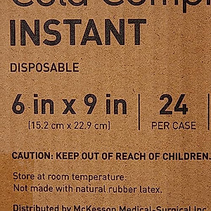 McKesson Cold Compress, Instant Cold Pack, Disposable, 6 in x 9 in, 1 Count, 24 Packs, 24 Total