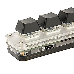 PENO OSU Gaming Keyboard, Mini Portable Sense of Technology Detachable USB Cable Programmable Keyboard RGB Backlight Industrial Control for Laboratory for Office