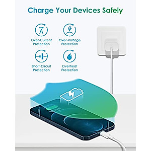 Charger for iPhone 12/13【MFi Apple Certified】, PD 20W Fast Charger with 6FT Fast Charging Cord, USB C Charger Block & Fast SATA Cable for iPhone 12/13/iPad/iPod/Air Pods & More
