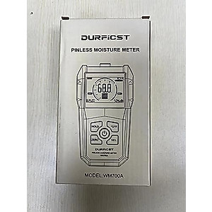 Wood Moisture Meter, DURFICST Moisture Meter for Walls, Digital Pinless Wood Moisture Meter Tester with Humidity and Audible & Visual Alerts, for Wood Firewood Moisture Meter Paper Floor