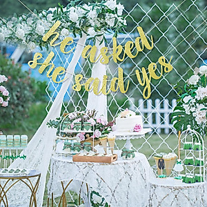 He Asked She Said Yes Bannner - She Said Yes Bannner,bridal Shower Party Decorations Banners,engagement Banner,bridal Party Banner,wedding Engagement Banner