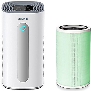RENPHO Air Purifiers for Home Large Room up to 484ft² & Air Filter Replacement for improving moist conditions, PM2.5, Allergies, smokers, dust, R-M003-F2