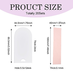 Beadthoven 20 Sets Acrylic Place Cards Wedding Name Cards Acrylic Name Plate Table Number Cards Table Name Tags Signs with Ribbon for Wedding Birthday Dinner Party Table Setting Guest Names