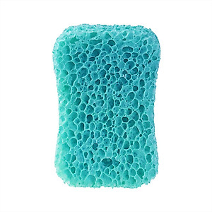 Danpaty Bath Sponge 3-Pack – Soft Exfoliating Shower Sponges for Deep Cleaning, Durable Body Sponge Set for Adults in Orange, Blue & Green