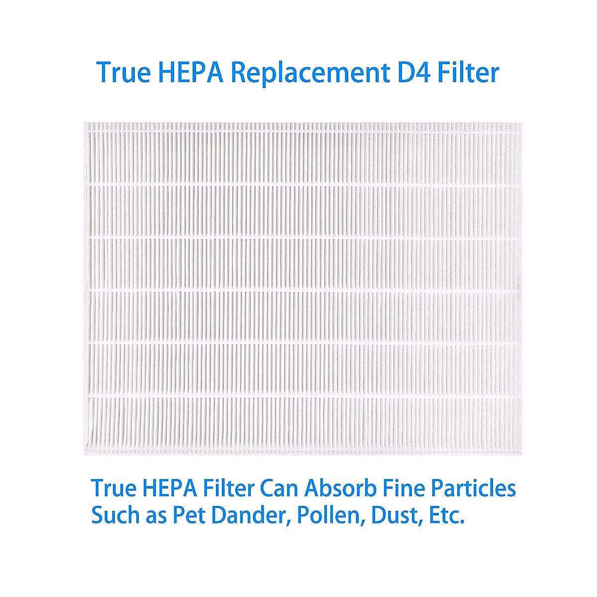 D480 H13 True Hepa Replacement Filter D4 Compatible with Winix D480 Air Purifier, 4 Pack Activated Carbon Filters, Item Number 1712-0100-00, True HEPA D4 Filter