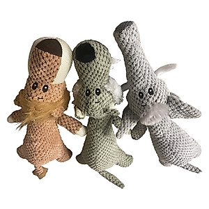 Best Pet Supplies Dog Toy for Large Dog Breeds, Cute Soft Squeaker, Lion Dog Toy, Elephant Dog Toy, Wolf Dog doy, Dog Toy Trio, Dog Toy Pack XL Dog Toys