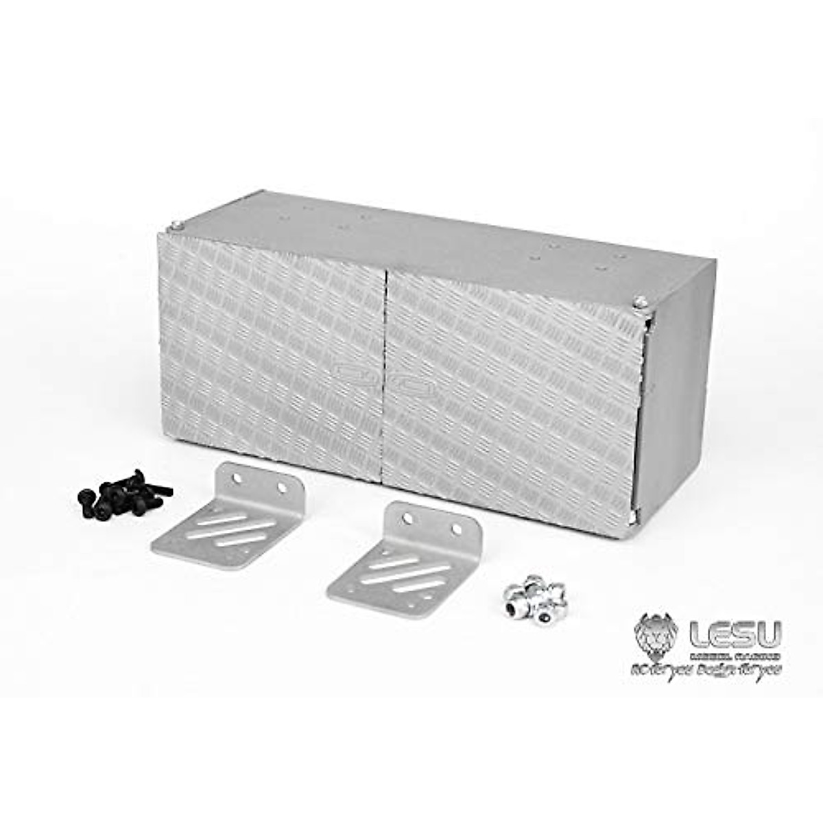 TOUCAN RC HOBBY Lesu Spare Part Metal Tool Box for 1/14 Rc Tractor Truck Hn700 DIY Model