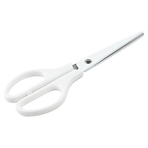 JAM PAPER Arts & Crafts Scissors - 6 3/4 Inch - White - Ergonomic Handle & Stainless Steel Pointed Tip Blades - Sold Individually