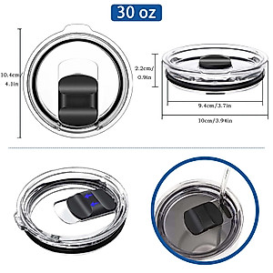Kimmkco 30 oz Tumbler Lid, Replacement Lids Compatible for YETI 30 oz Tumbler, 14 oz Mug and 35 oz Straw Mug, Magnetic Spill Proof Tumbler Lid (2 Pack)