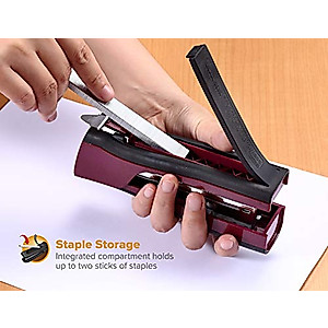 Bostitch Office Dynamo Stand-Up Stapler with Built-in Pencil Sharpener, Staple Remover and Staple Storage (B696R-MAG)