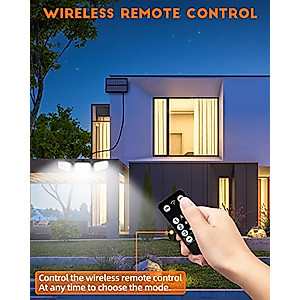 Otdair Solar Outdoor Lights,312 LED Solar Flood Lights,Separate Panel ,270°Wide Lighting Angle Security Lights(2 Pack)