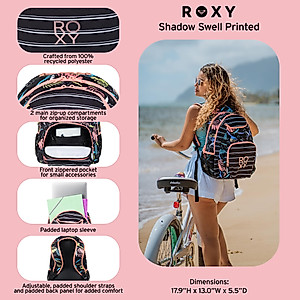 Roxy Women's Shadow Swell Backpack, Bright White Subtly 231, One Size