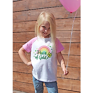 St. Patricks Day T-Shirt Toddler Girl St Pattys Day Green Gold Shamrock Tee 4T