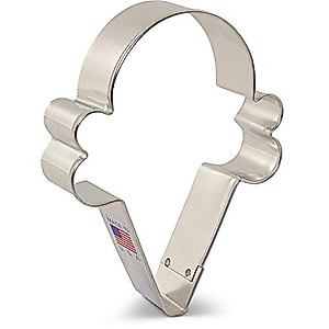 Ice Cream Cone Cookie Cutter, 4" Made in USA by Ann Clark