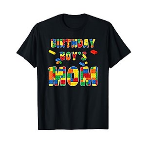 Building Block Mom Of Birthday Boy T-Shirt T-Shirt