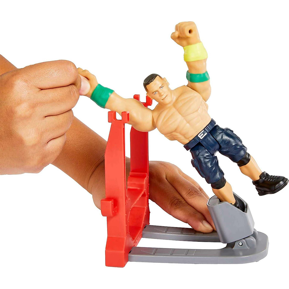 Mattel WWE John Cena Bend 'n Bash Stretching Action Figure with Accessories, 5.5-inch