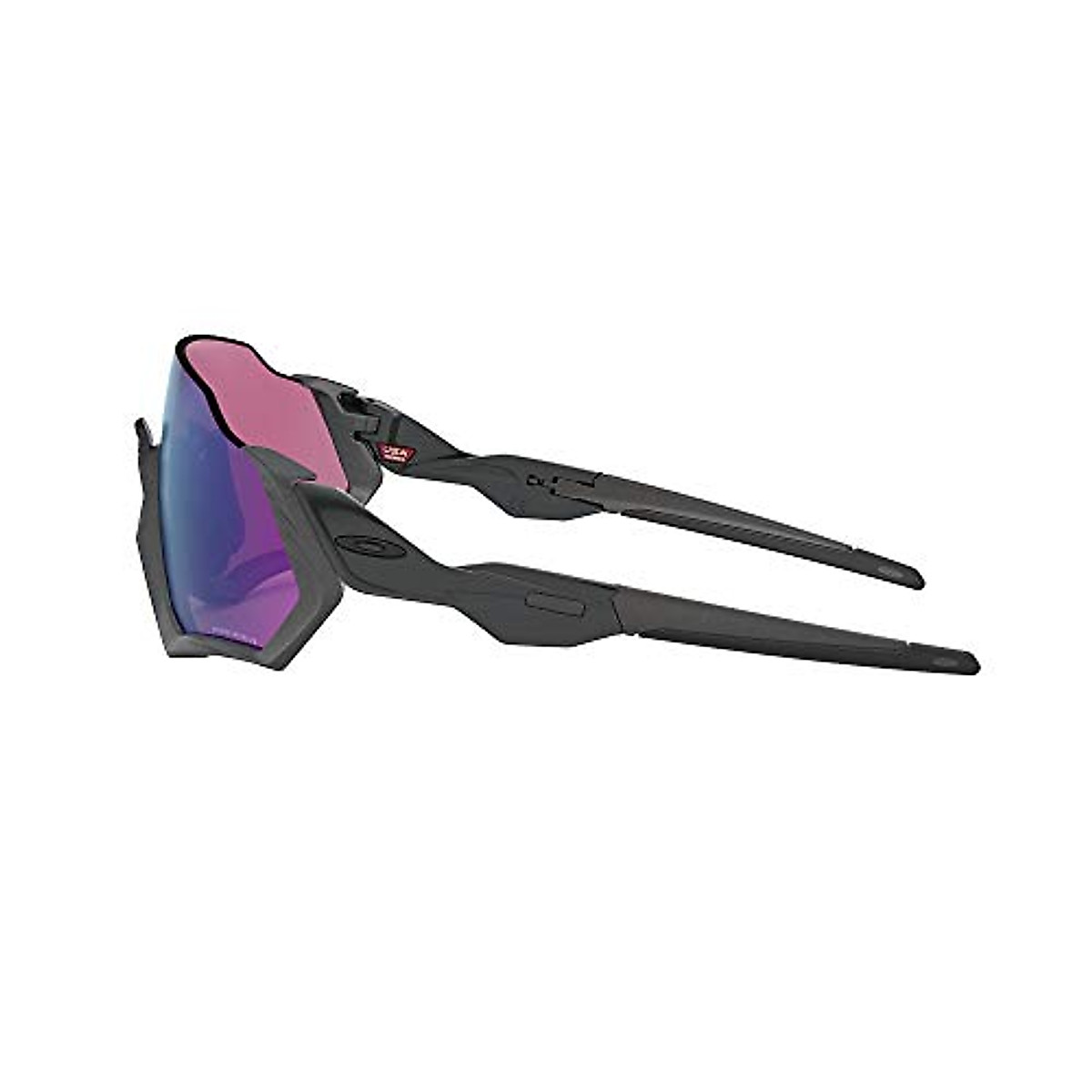 Oakley Men's Oo9401 Flight Jacket Rectangular Sunglasses, Steel/Prizm Road Jade, 37 mm